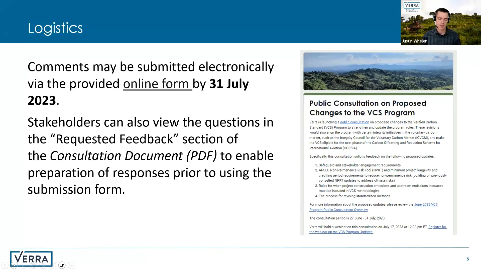 Webinar: Overview of Public Consultation on Proposed Changes to the VCS ...