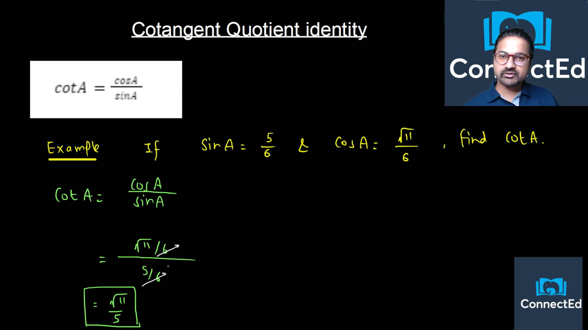 cotangent quotient identiy on Vimeo
