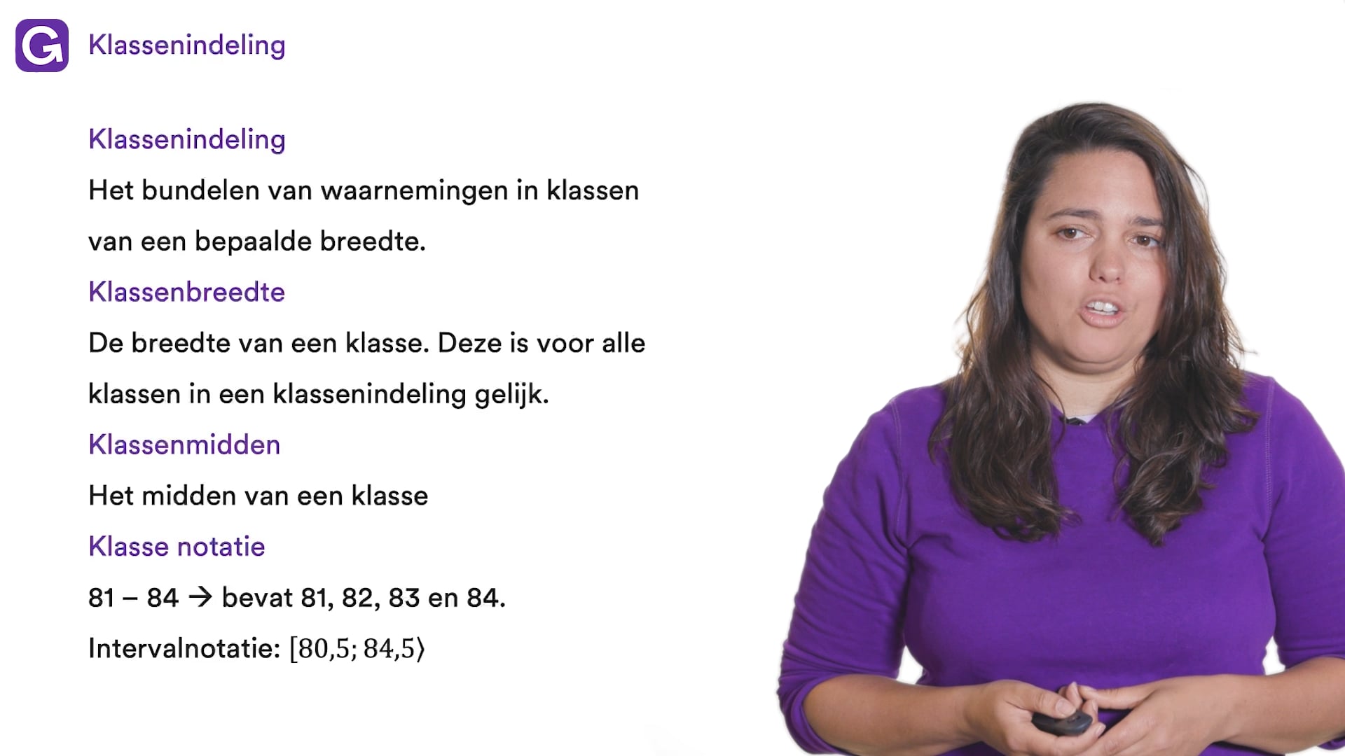 Klassenindeling (MW) oefenen | StudyGo