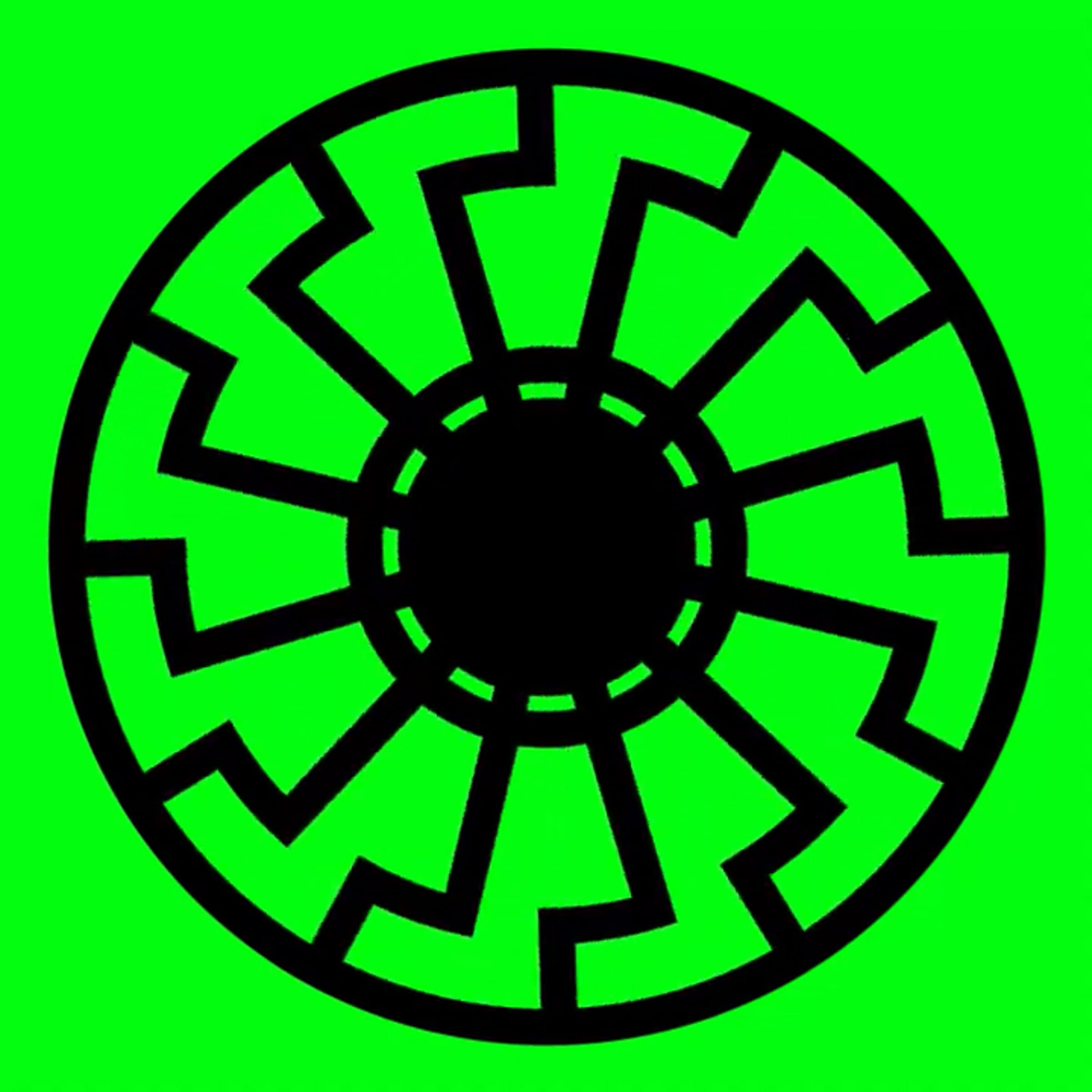 Black sun spinning green screen