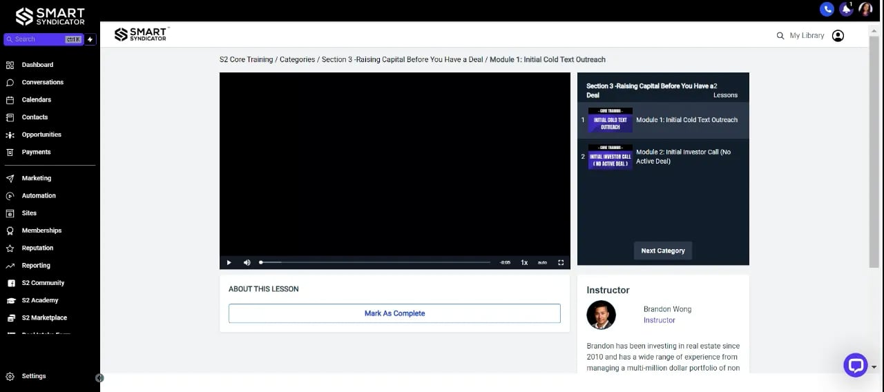 Smart Syndicator Training Sec.3 on Vimeo