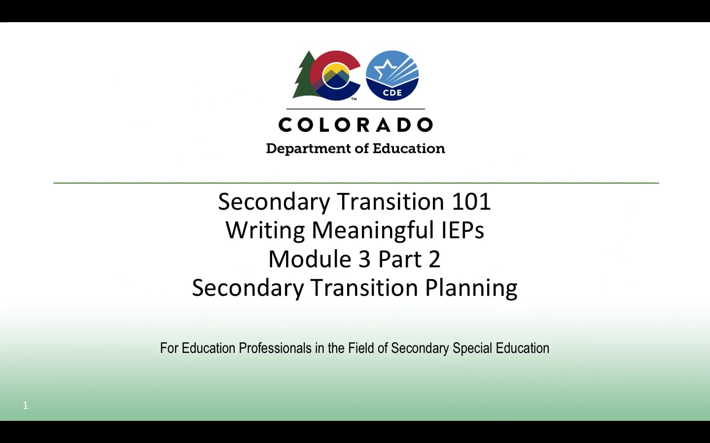 Secondary Transition 101: Writing Meaningful IEPs - Module 3 Part 2 on ...