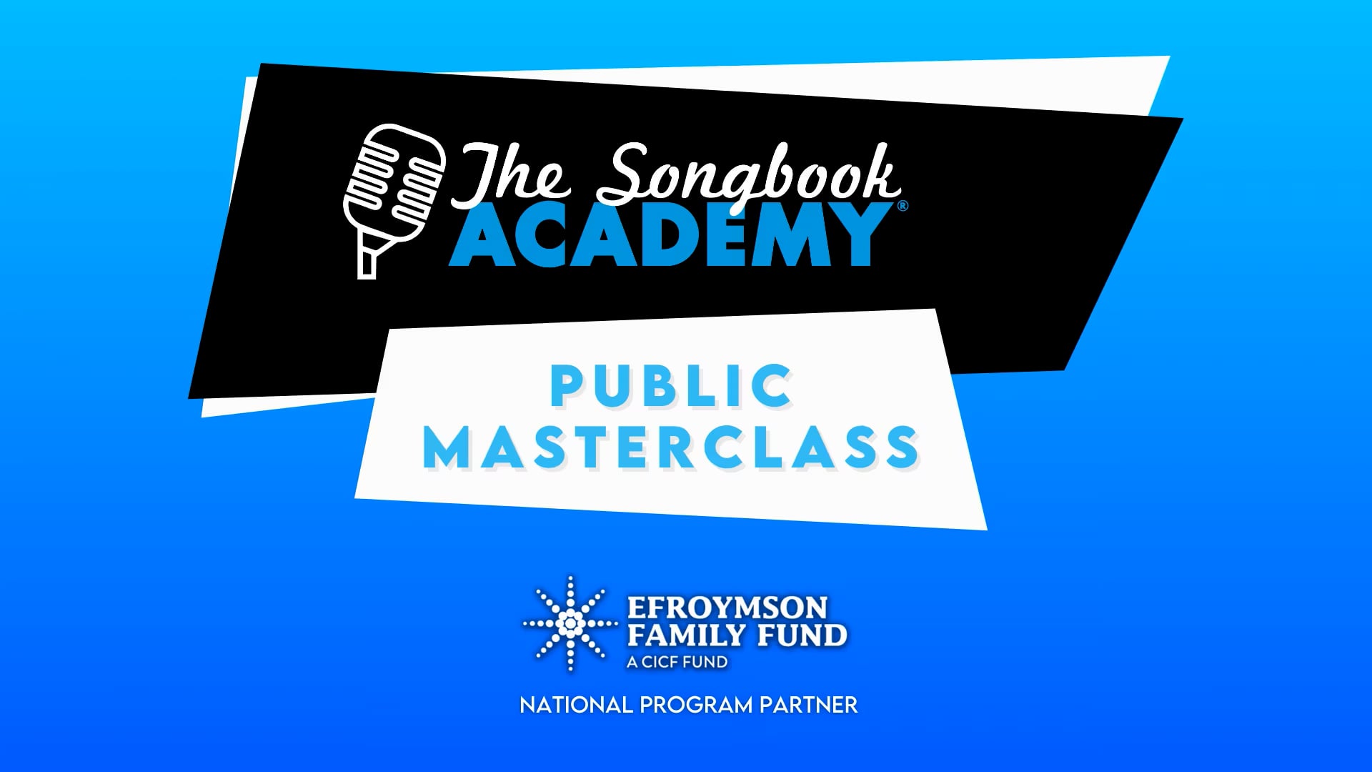 Songbook Academy Public Masterclass 2023 on Vimeo