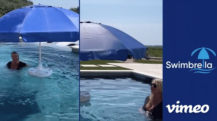 Stay Cool in the Pool with the Swimbrella Floating Pool Umbrella ...
