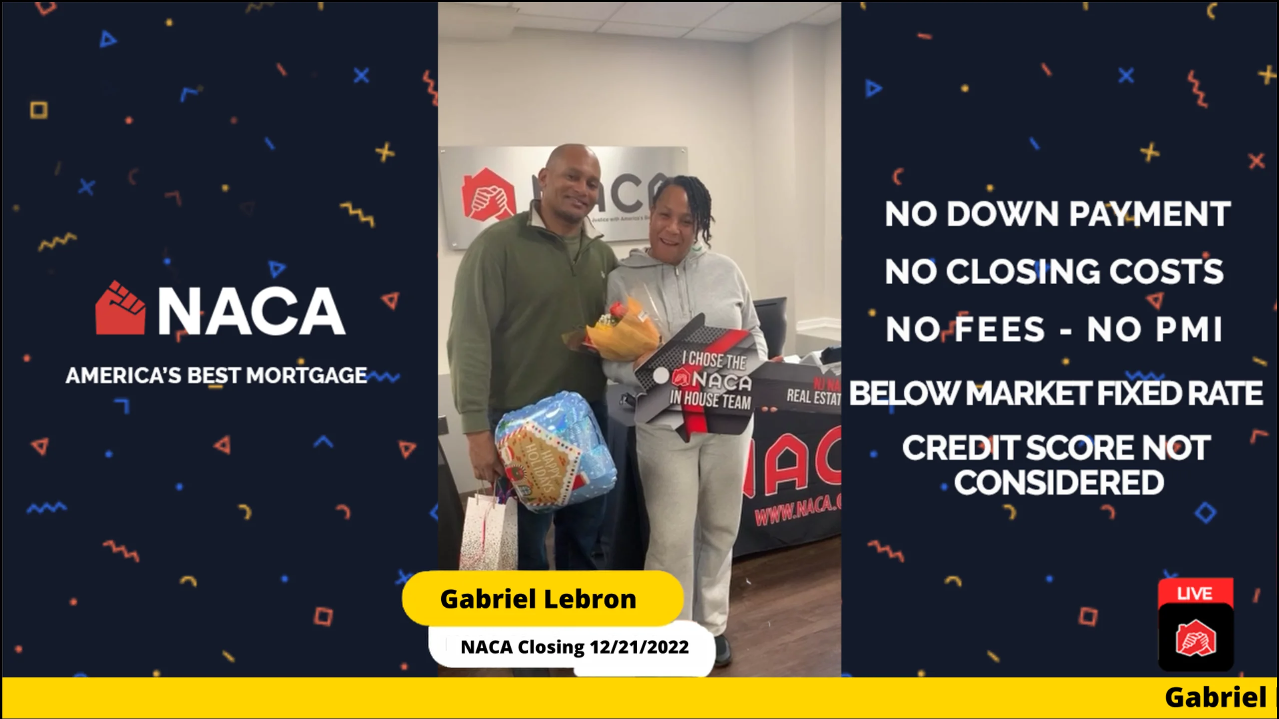 NACA Closing Gabriel Lebron. Little Ferry, NJ - 12/21/2022