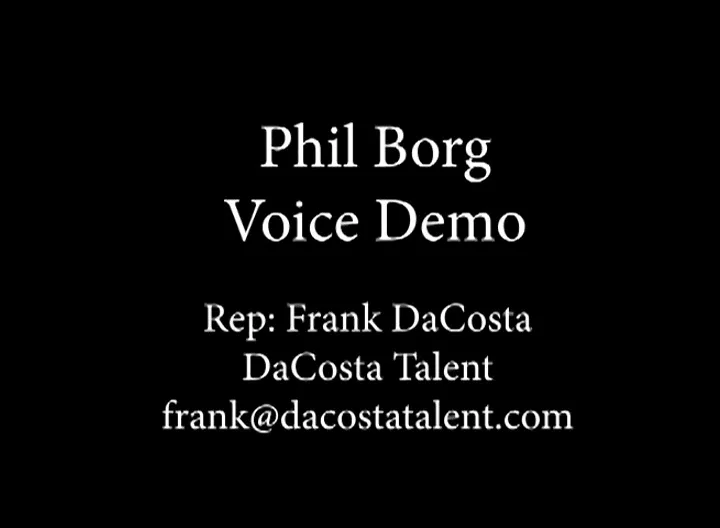 Phil Borg Voice Demo on Vimeo