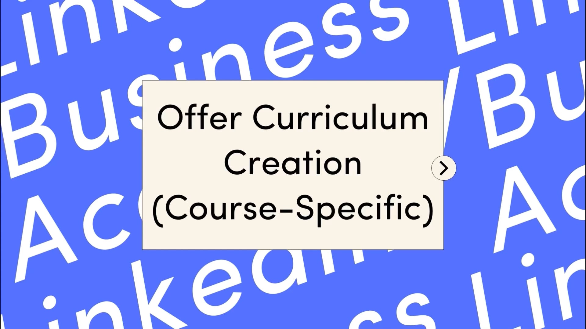 Offer Curriculum Creation on Vimeo