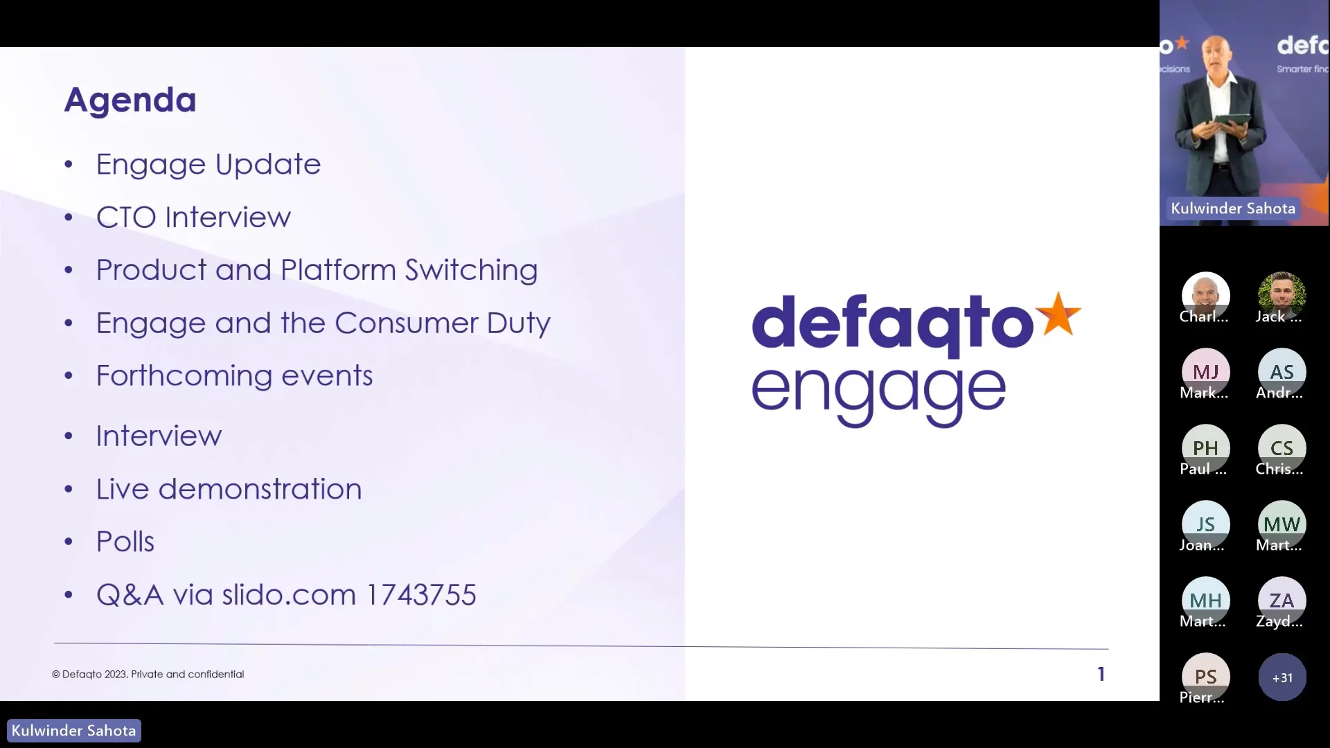 Defaqto 14 July Engage recording