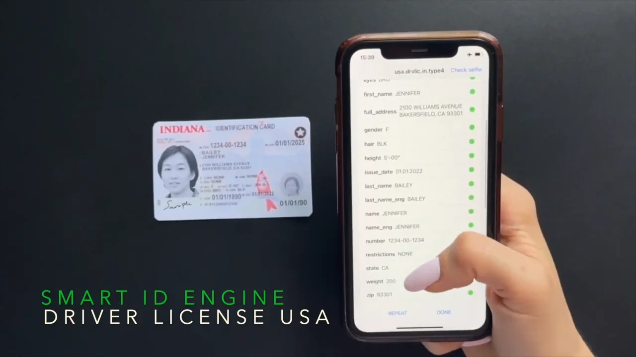 Smart ID Engine – Green AI-based OCR software for Indiana Drivers ...