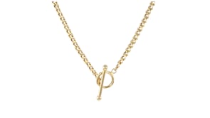 14kt Yellow Gold Curb-Link Toggle Necklace