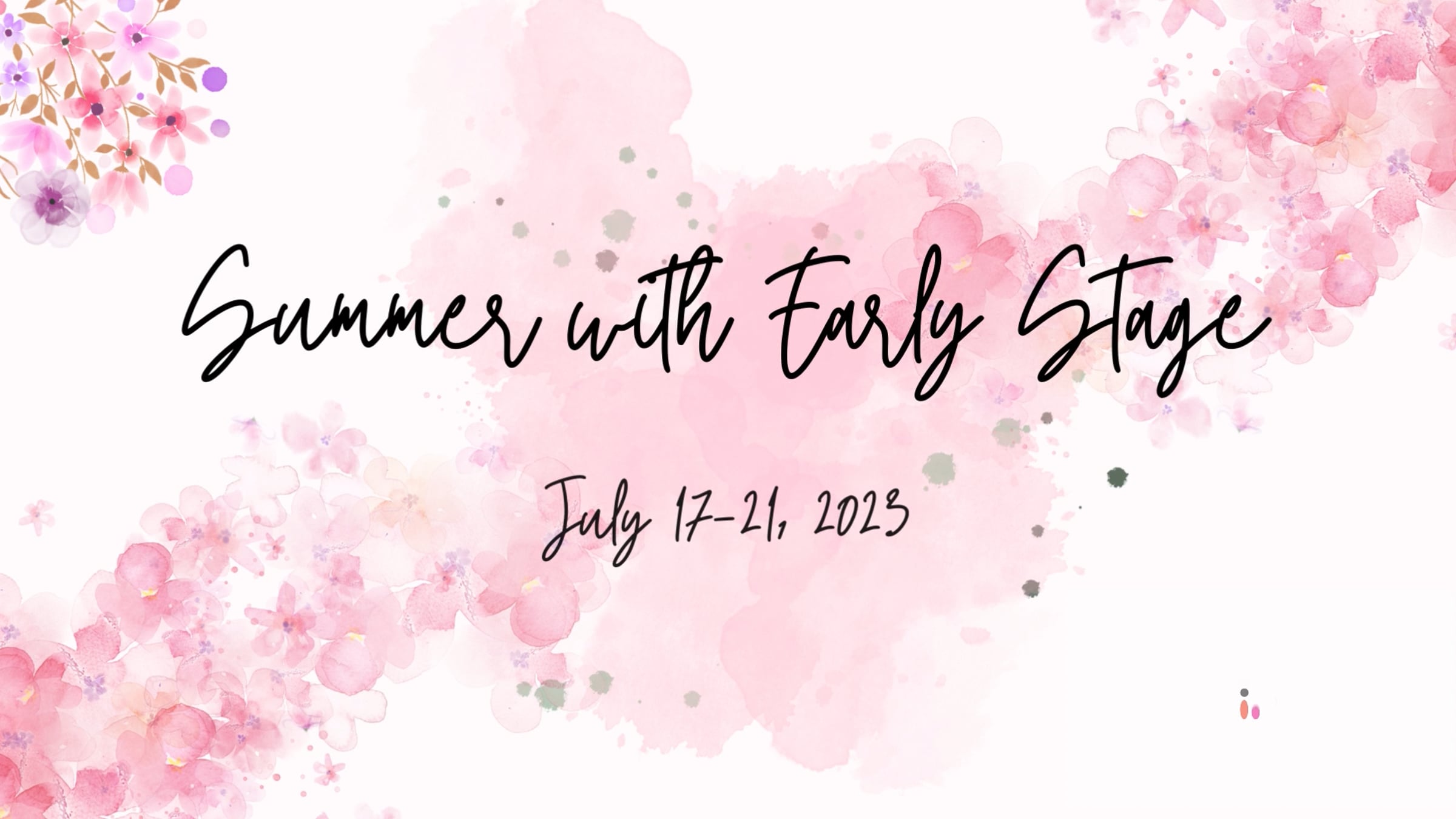 Pink Rose Watercolor Organic Creative Project Presentation