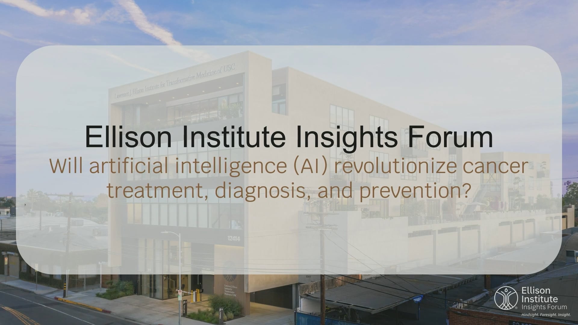 Ellison Institute Insights Forum | June 2023 on Vimeo