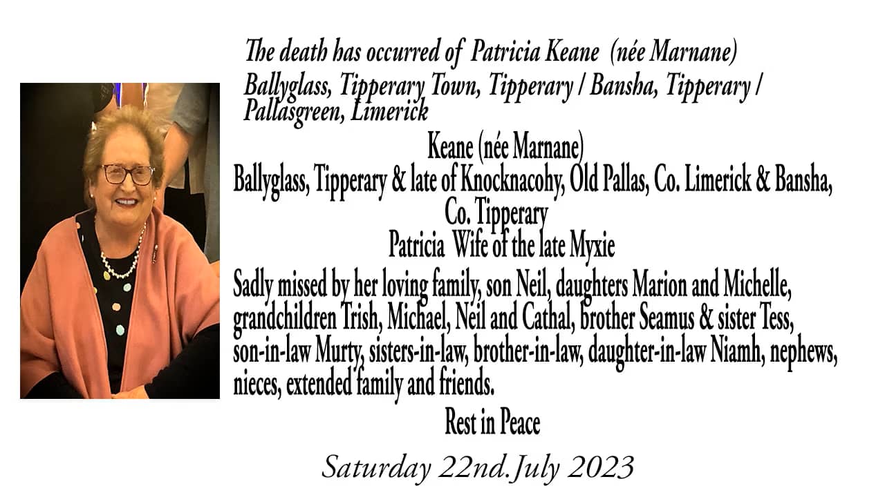 Funeral Patricia Keane on Vimeo