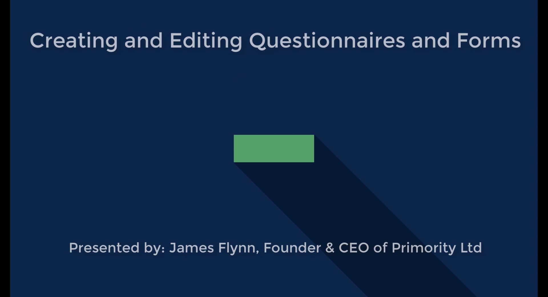 Creating and Editing Questionnaires and Forms on Vimeo