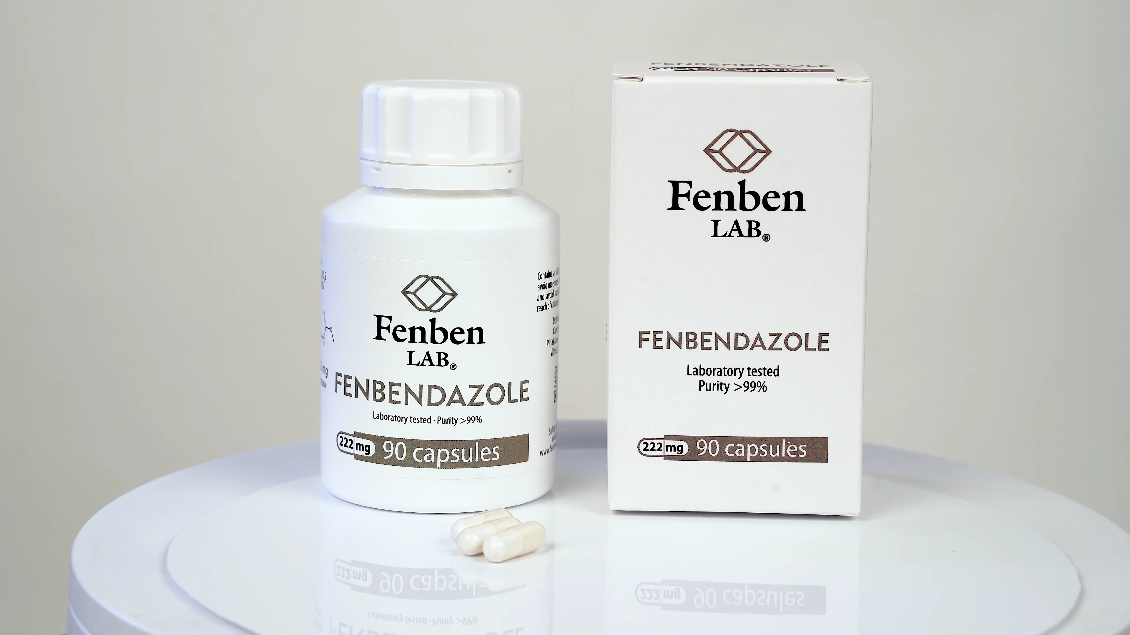 Fenbendazole 222mg, 90 capsules, Purity 99%, by Fenben Lab, Certified ...