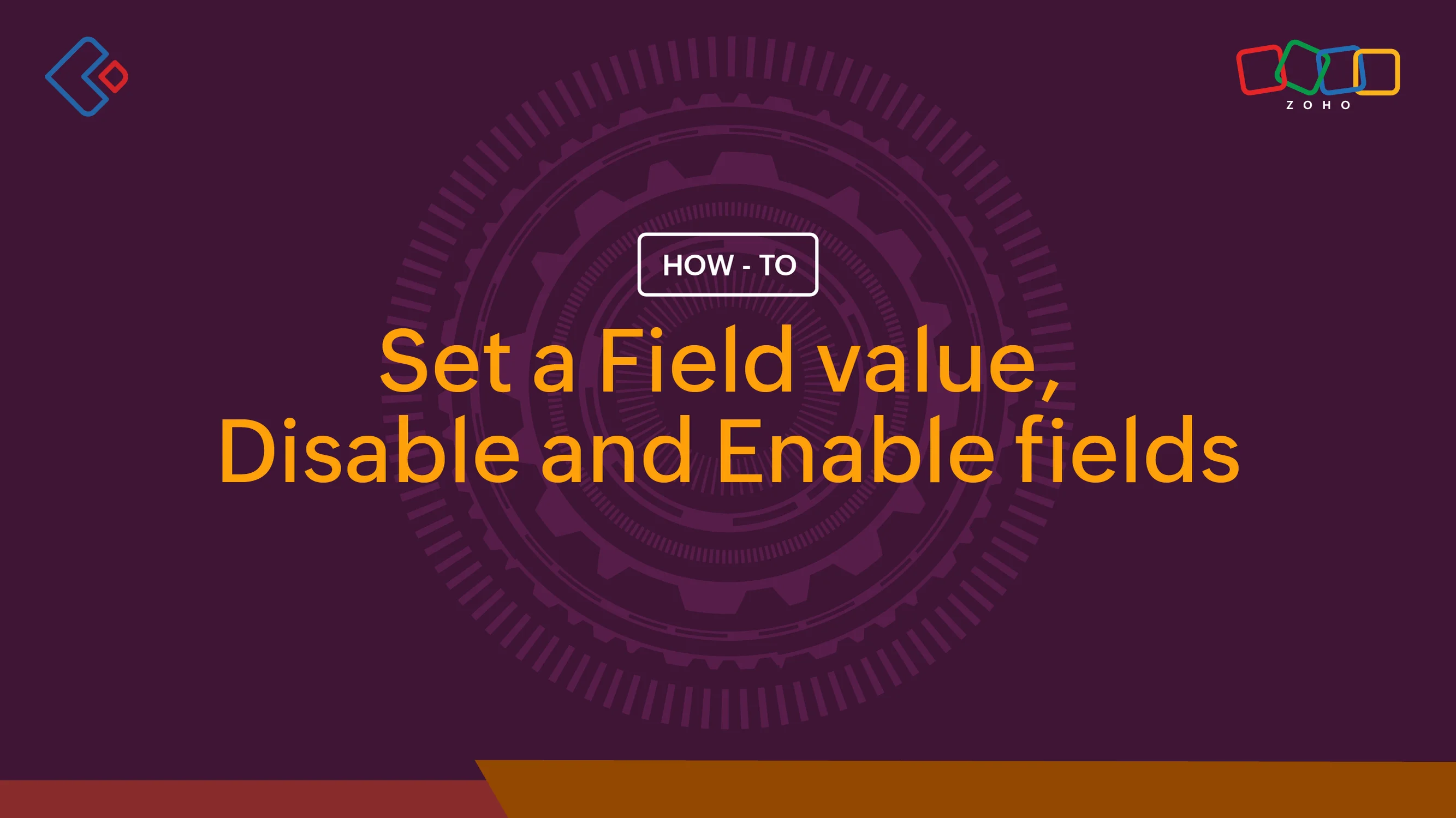 How to automatically assign field values and disable/enable fields in a Zoho Creator form? on Vimeo