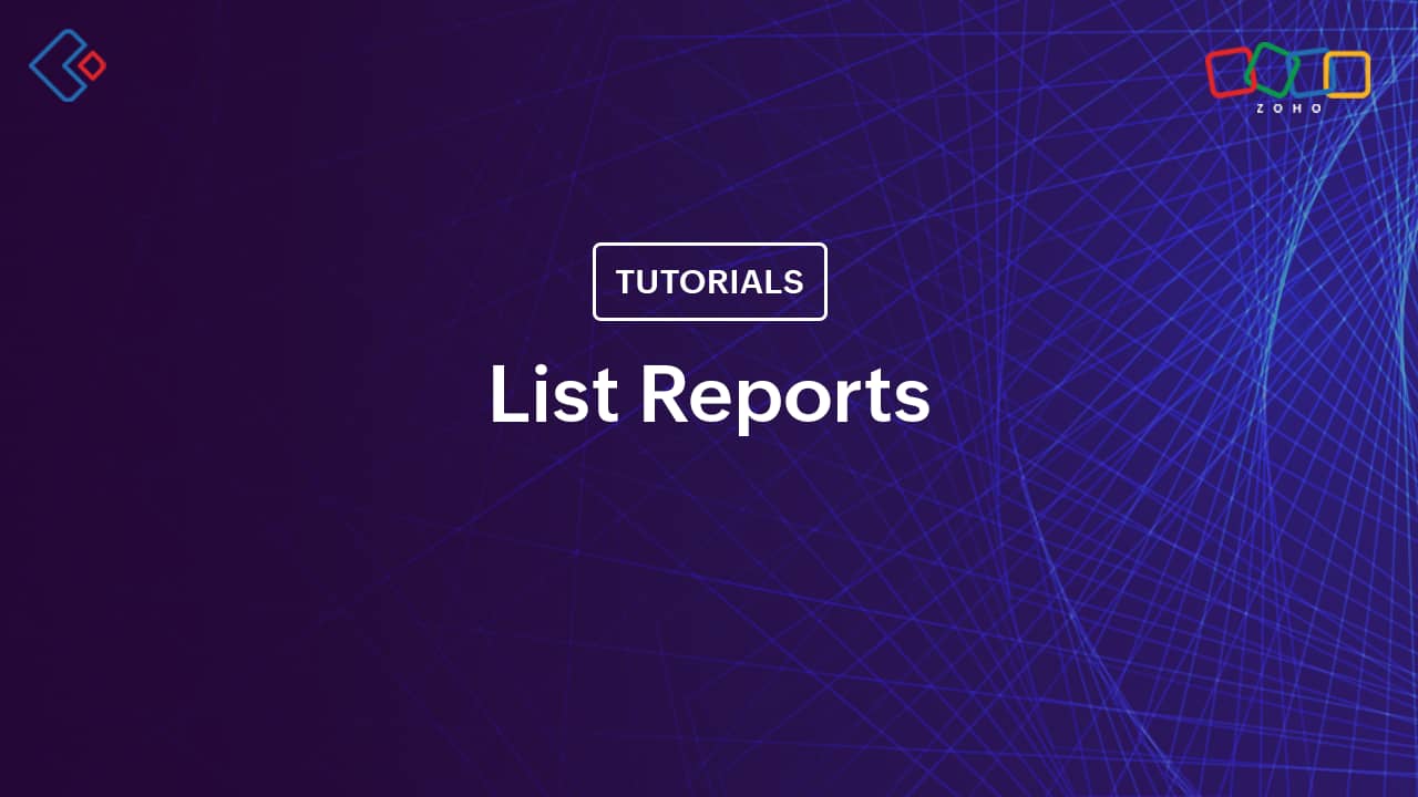 Zoho Creator： List Reports and Navigation on Vimeo