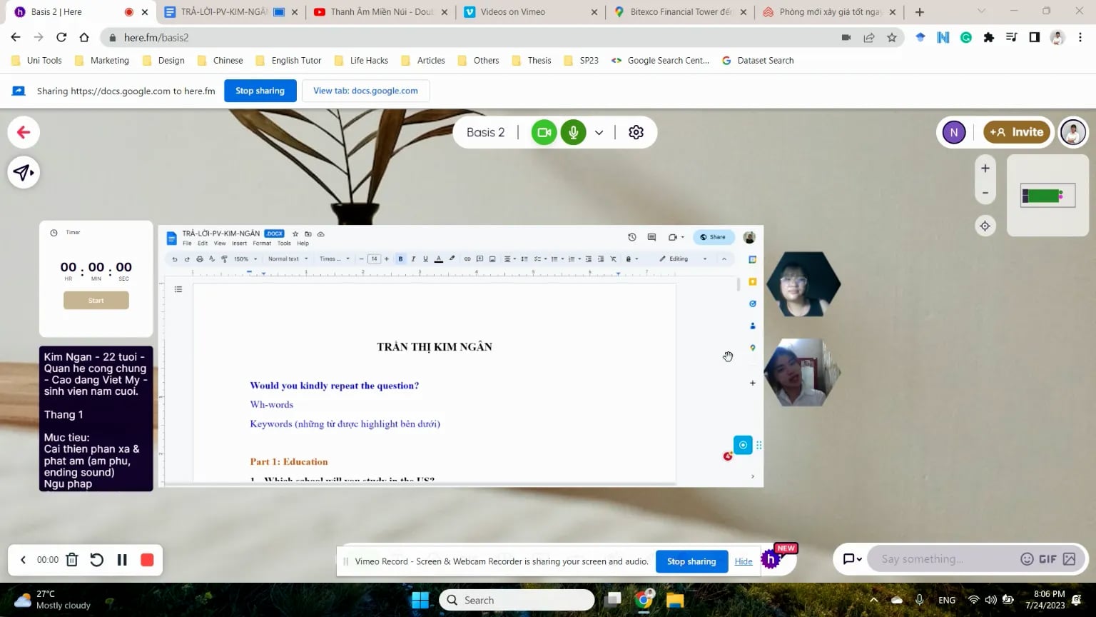 Kim Ngân - Final Interview Practice - 7/24/2023, 8:05:48 PM on Vimeo