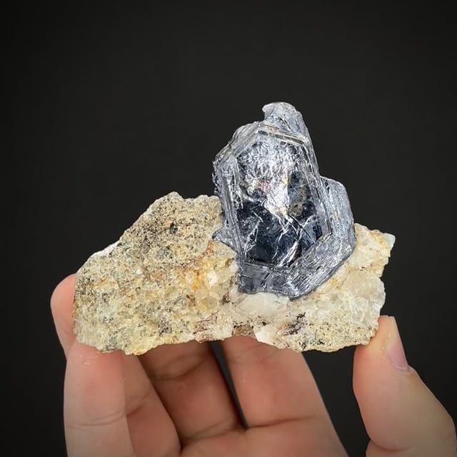 Molybdenite on Quartz - SM23-149 - Crown Point Mine - USA Mineral Specimen