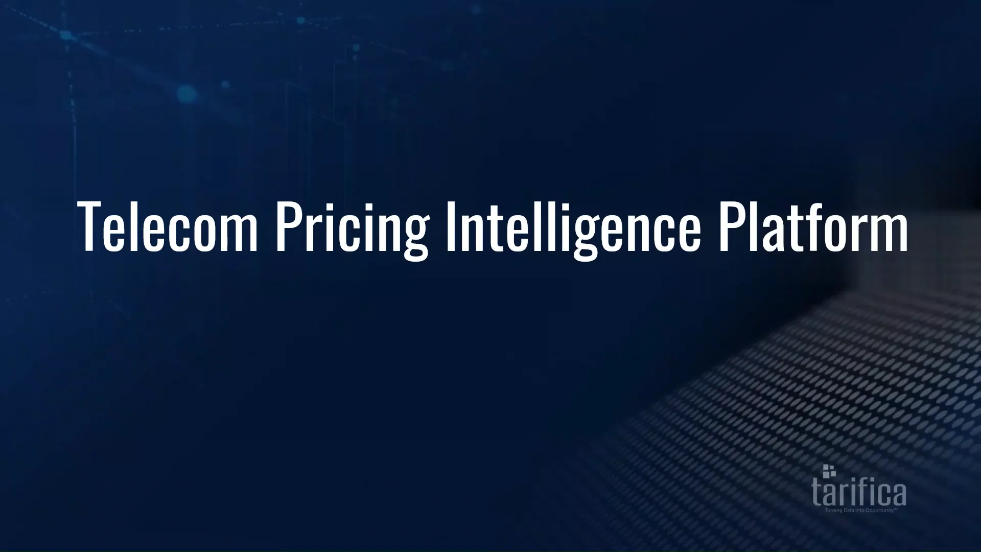 Telecom Pricing Intelligence Platform on Vimeo