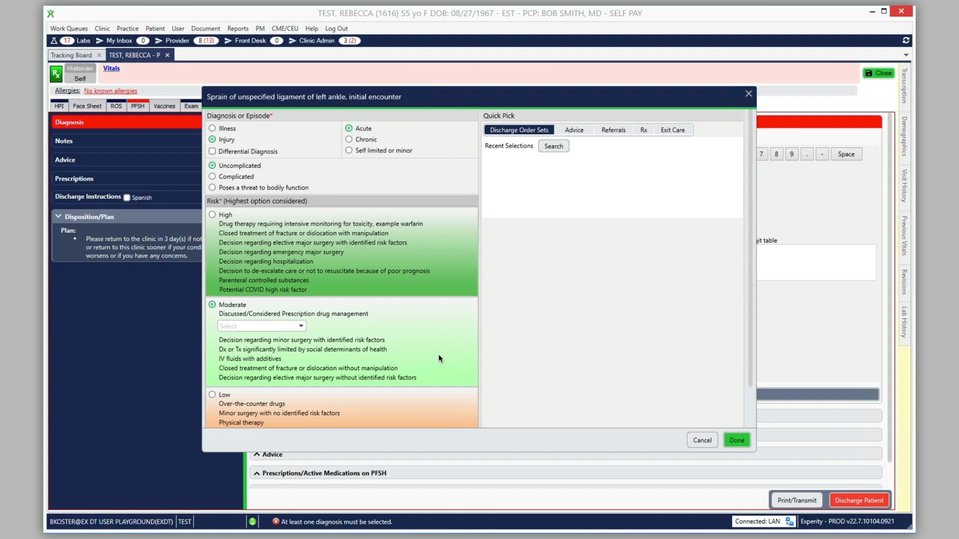 ADD Discharge Order Sets