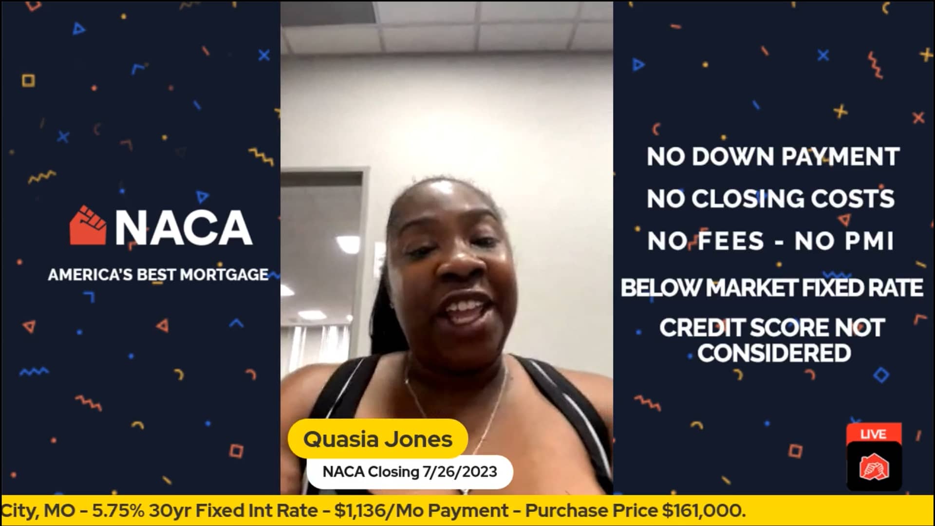 LIVE NACA Closing Quasia Jones. Kansas City, MO - 7/26/2023 on Vimeo