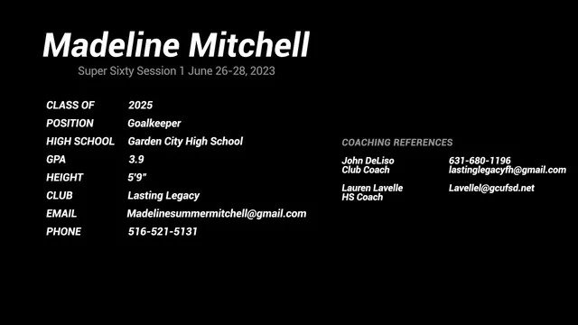 Madeline Mitchell Field Hockey Highlights 2023 NLV