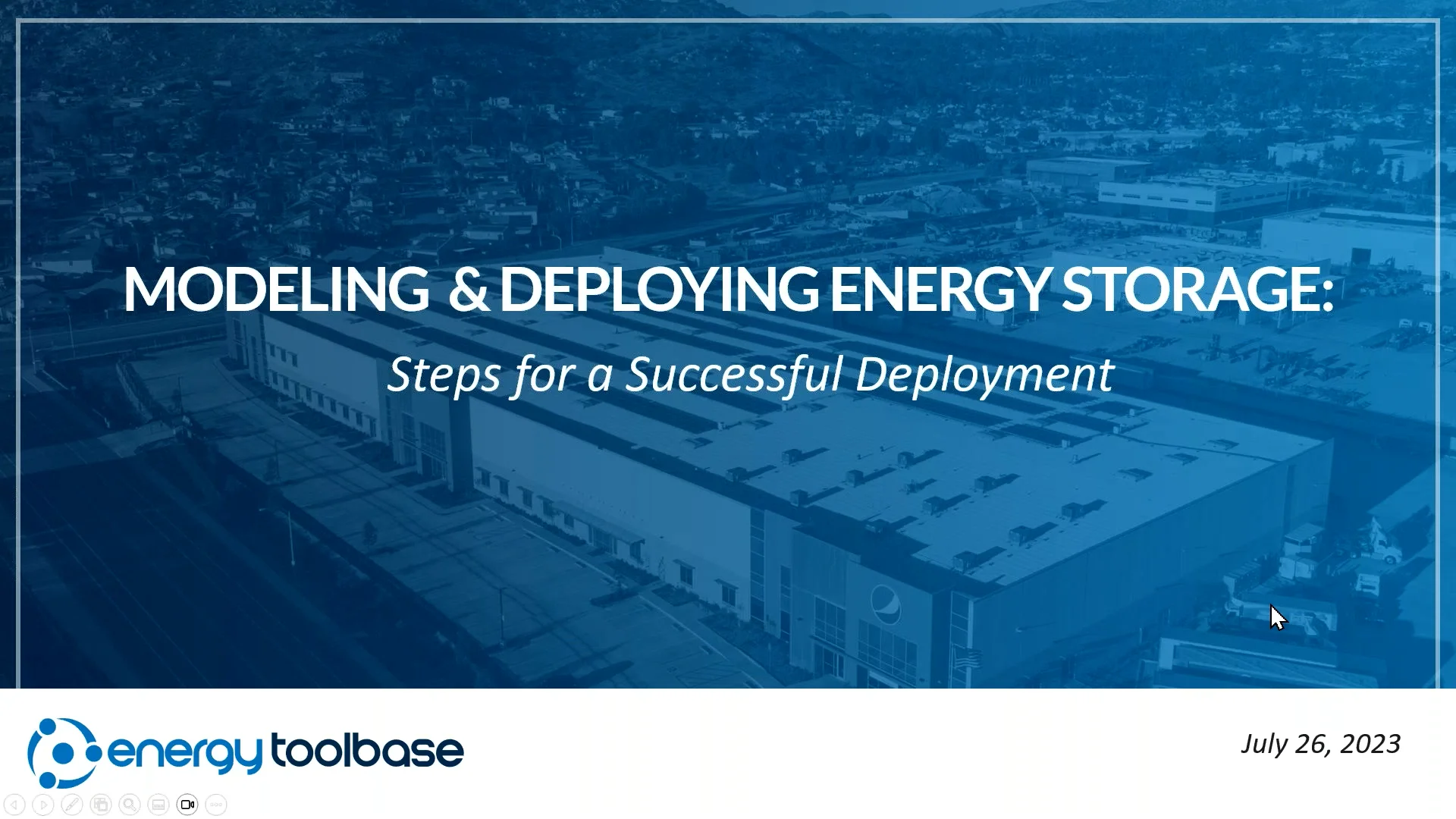 WEBINAR: Modeling & Deploying Energy Storage: Steps for a Successful Deployment