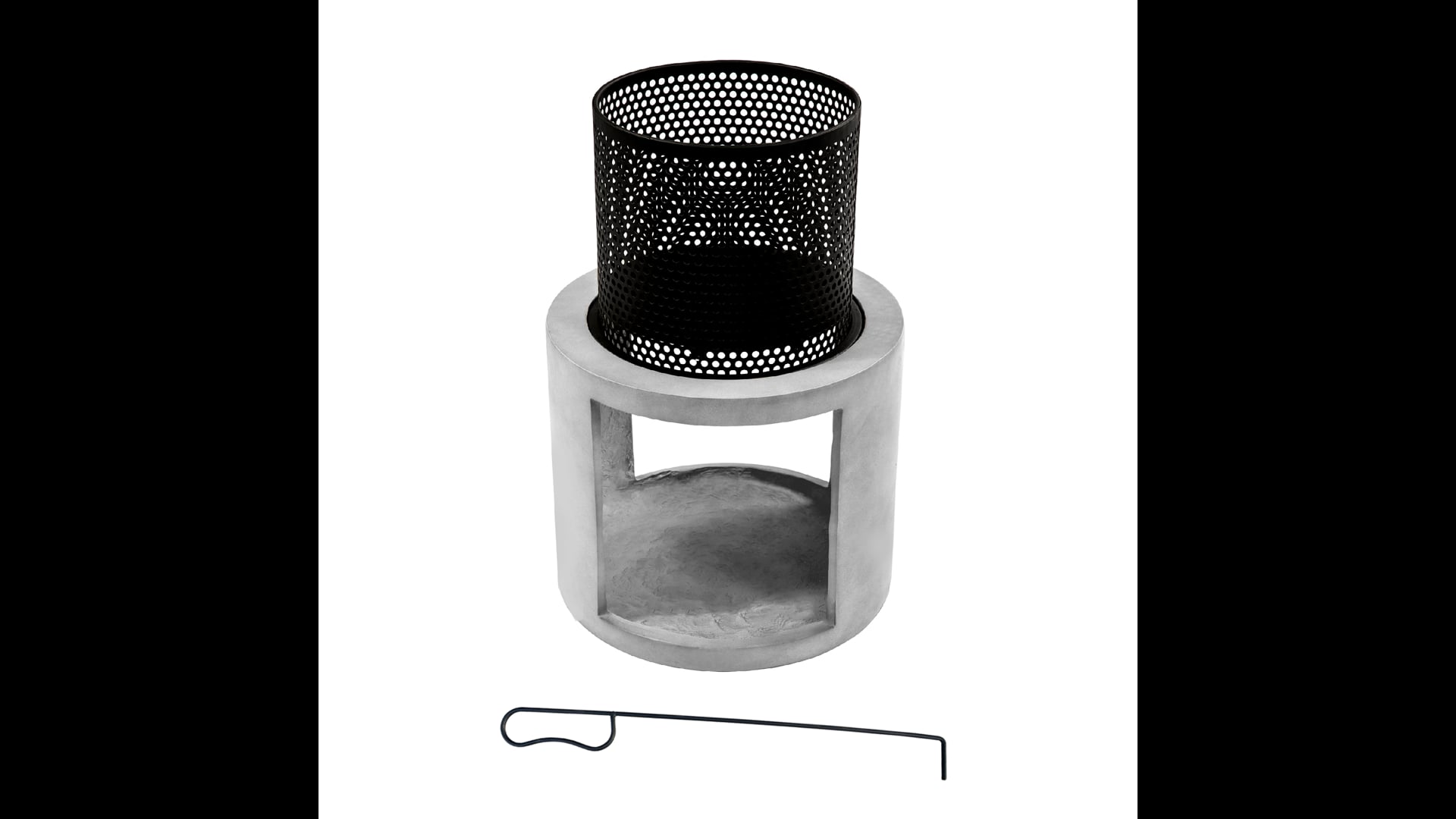 16" Cylinder Wood Burning Fire Pit Storage - Industrial - Fire Pits ...