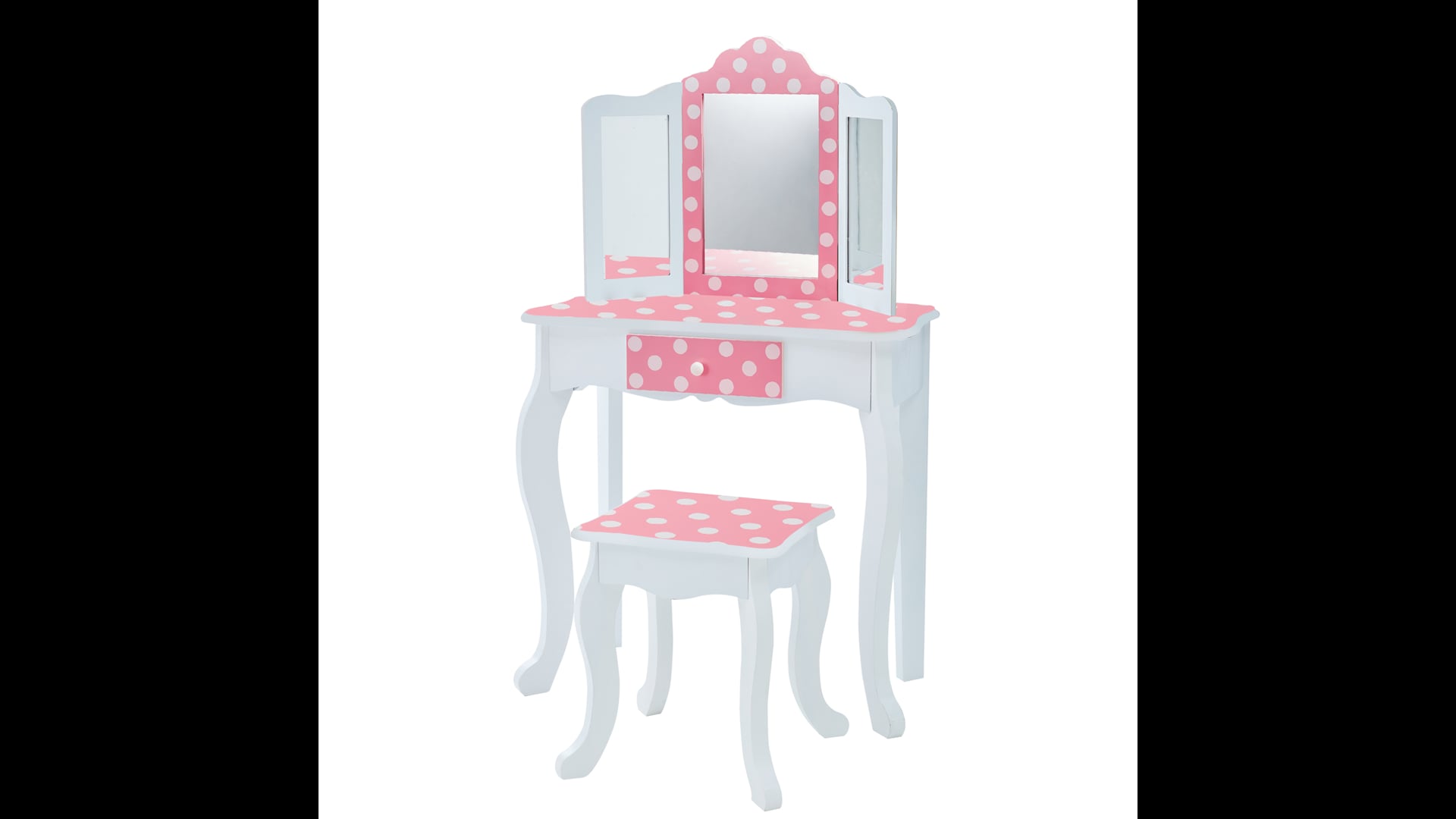 Kids Vanity Table Set Girl Makeup Desk Pink - Contemporary - Kids ...