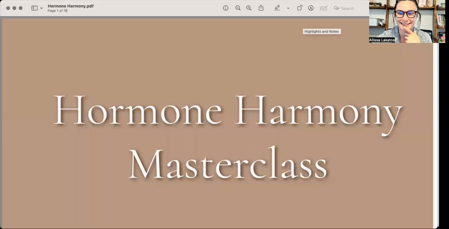 Hormone Harmony Masterclass on Vimeo