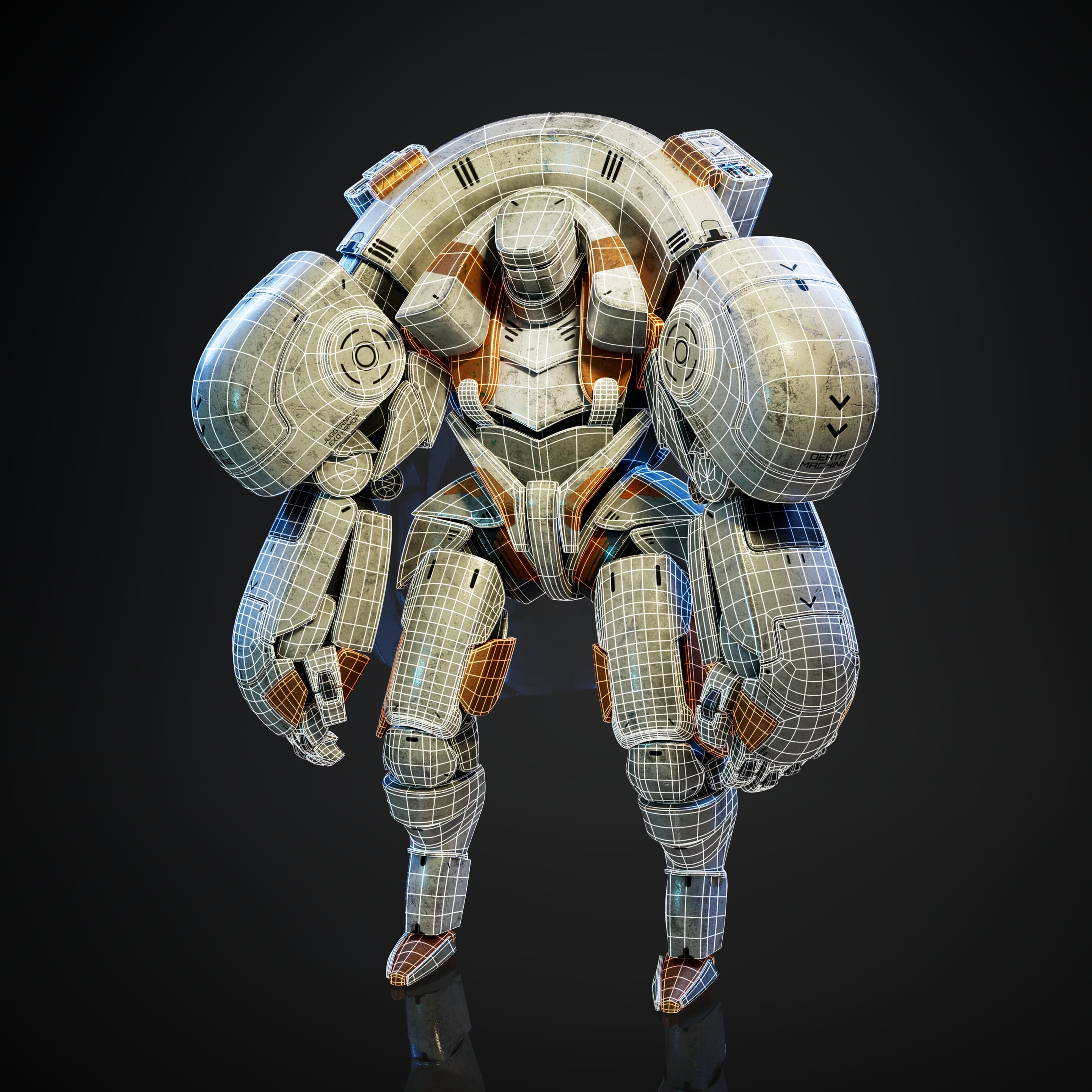 Juggernaut Exo Armor exploded view turnaround on Vimeo