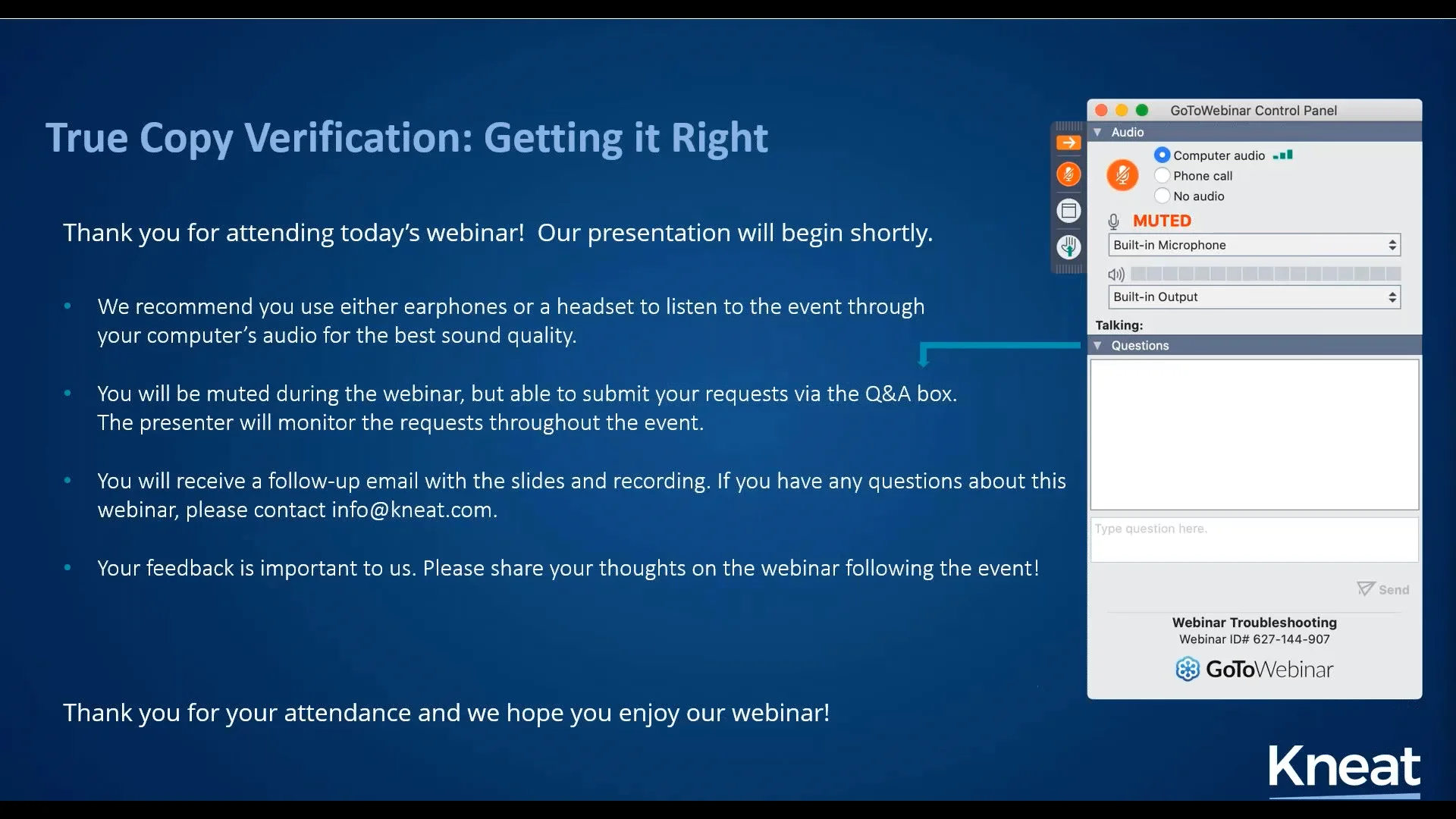 True Copy Verification: Getting it Right on Vimeo