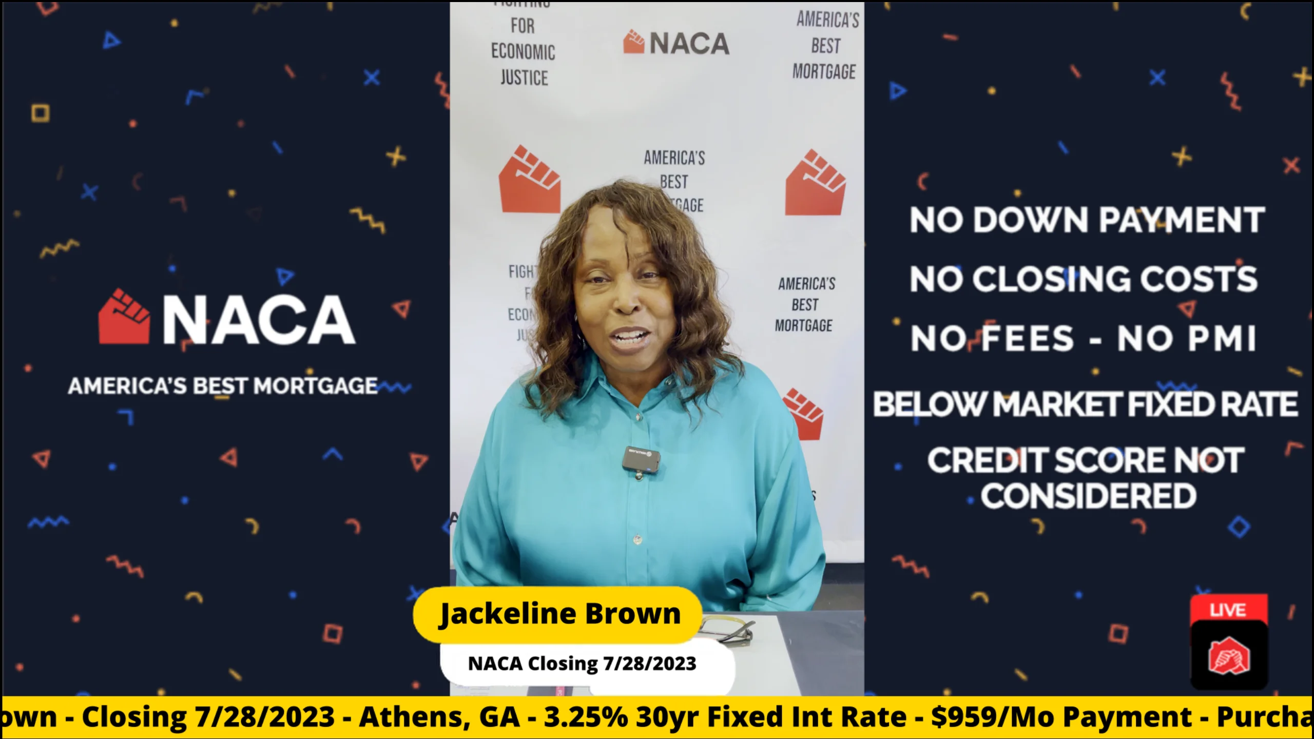 LIVE NACA Closing Jacqueline Brown. Athens, GA - 7/28/2023 on Vimeo