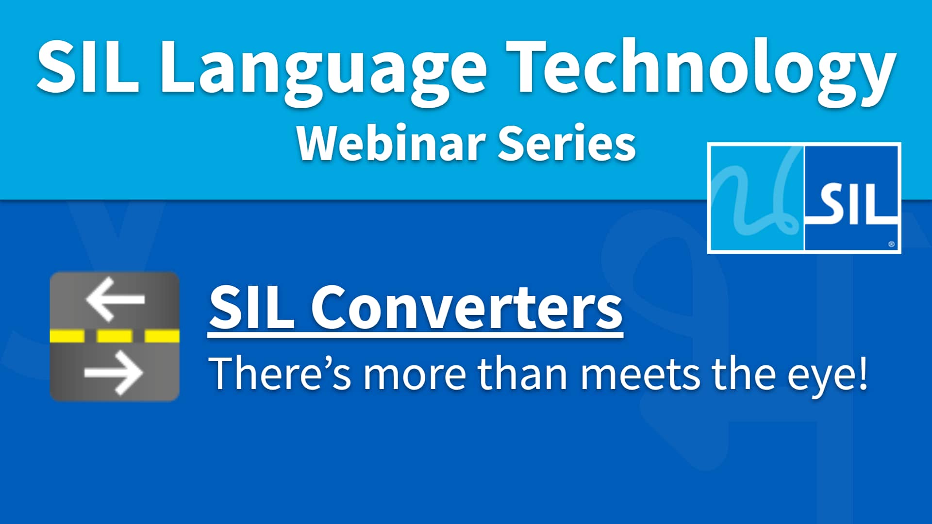 SIL Converters - much more than meets the eye! on Vimeo