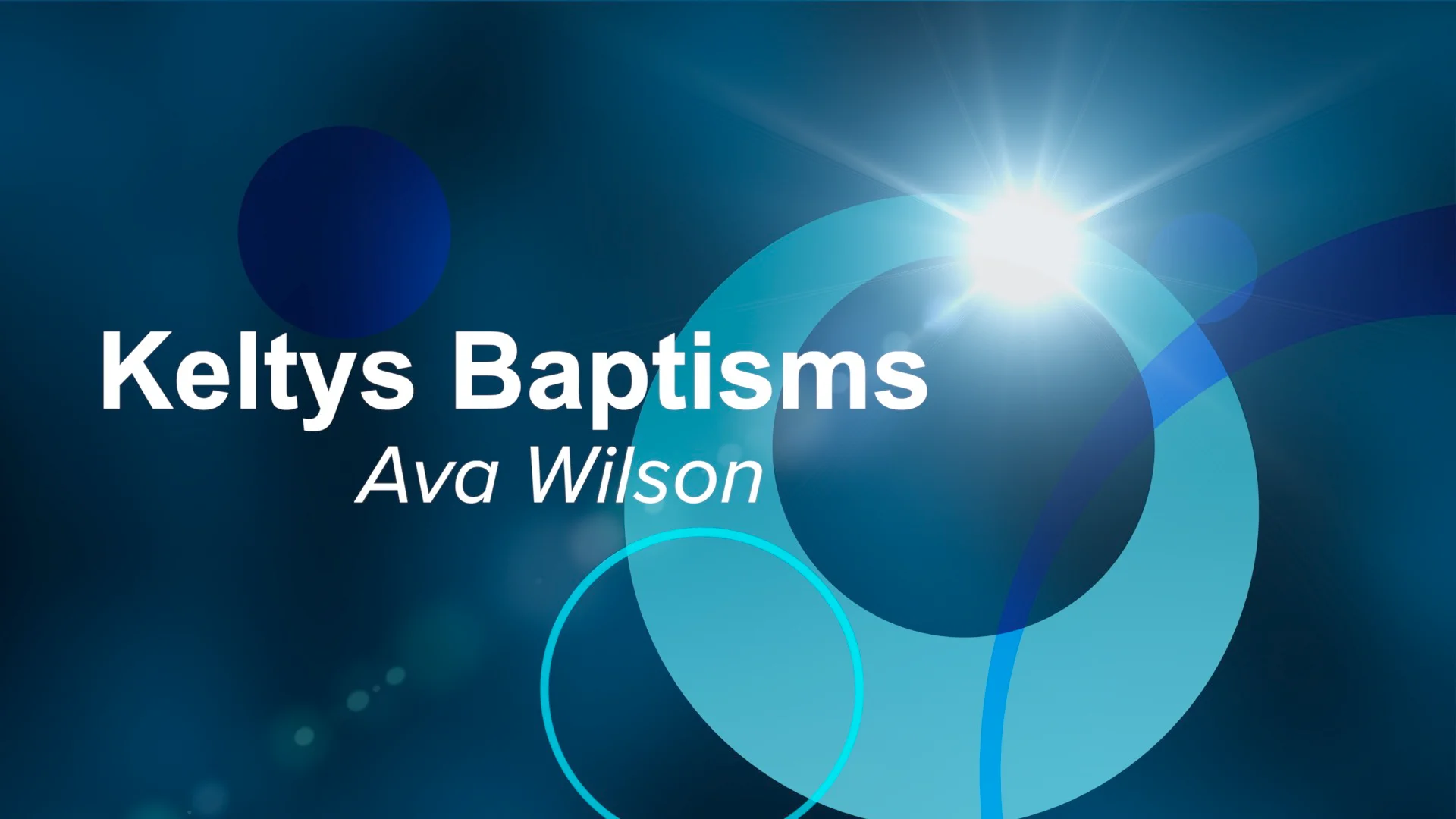 Ava Wilson Testimony and Baptism