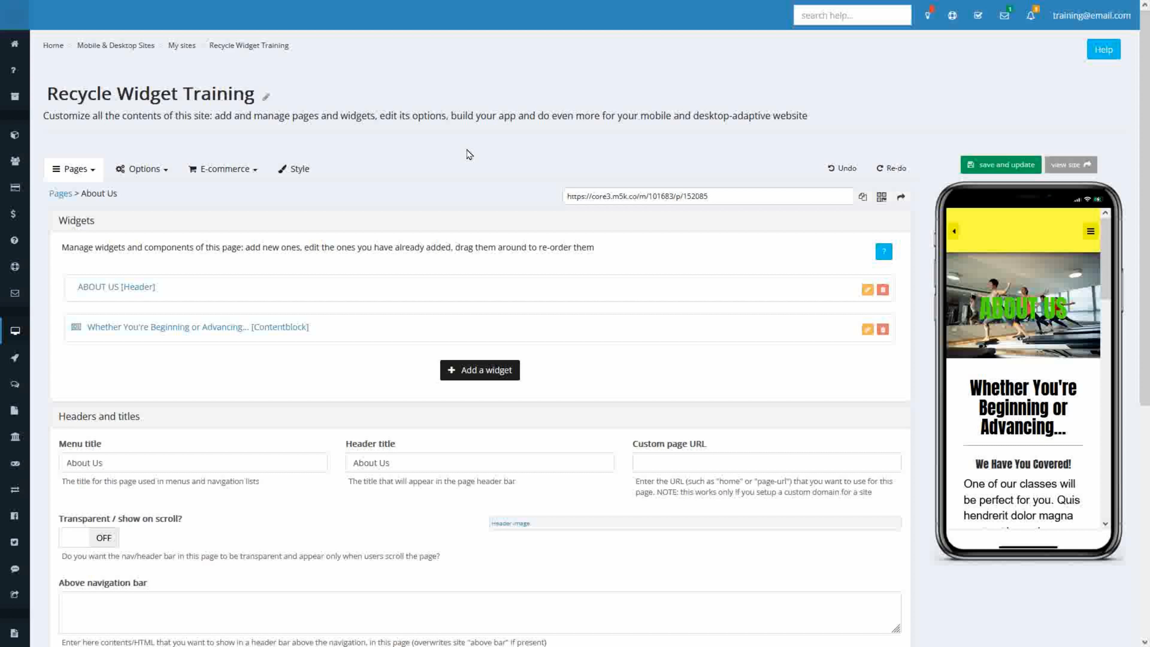 Recycle Widget Training on Vimeo