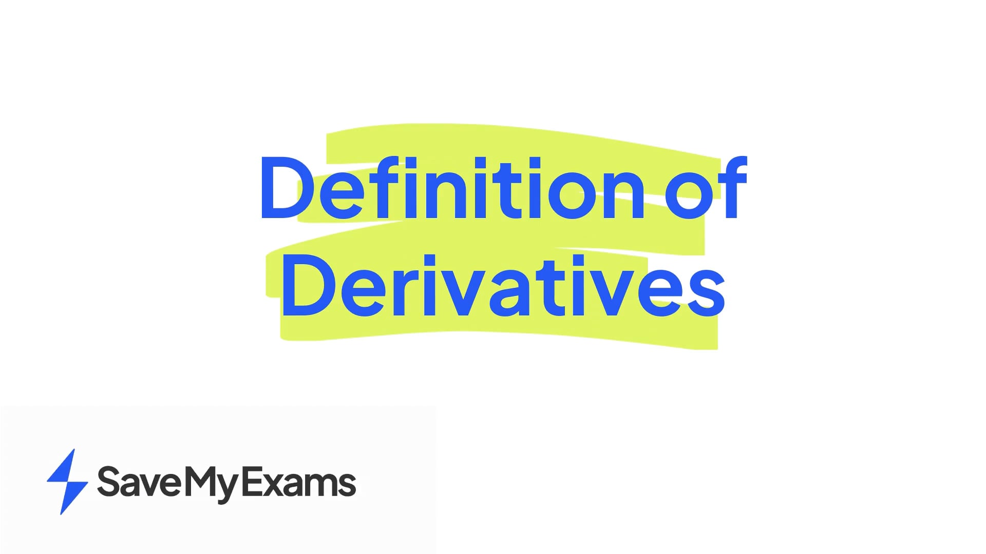 Definition of Derivatives on Vimeo