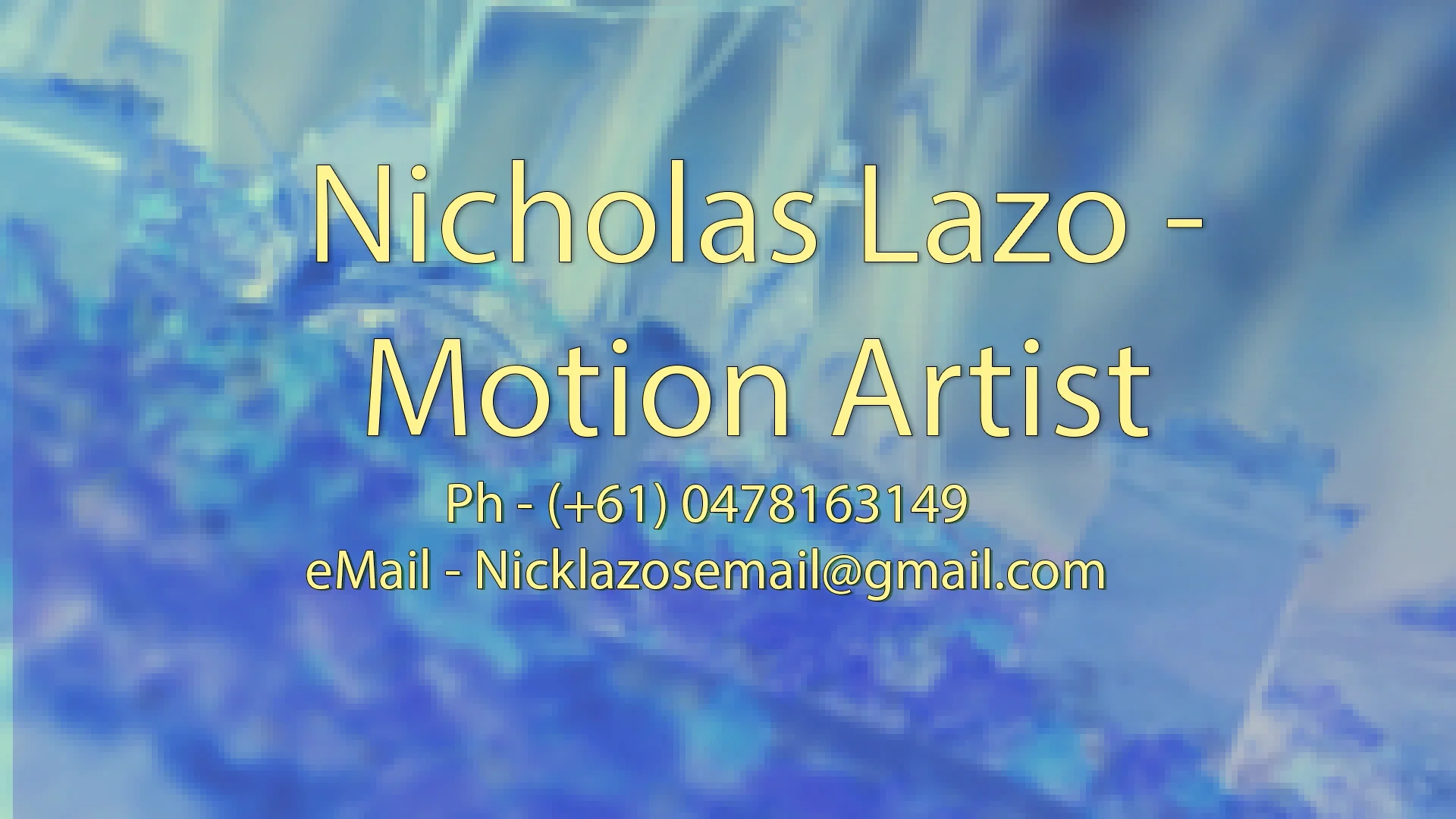 Motion Graphics Reel - Nicholas Lazo on Vimeo
