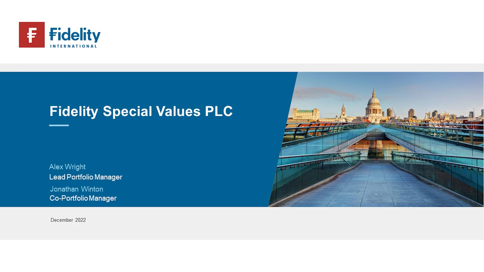 Alex Wright reviews Fidelity Special Values PLC AGM 2022 on Vimeo