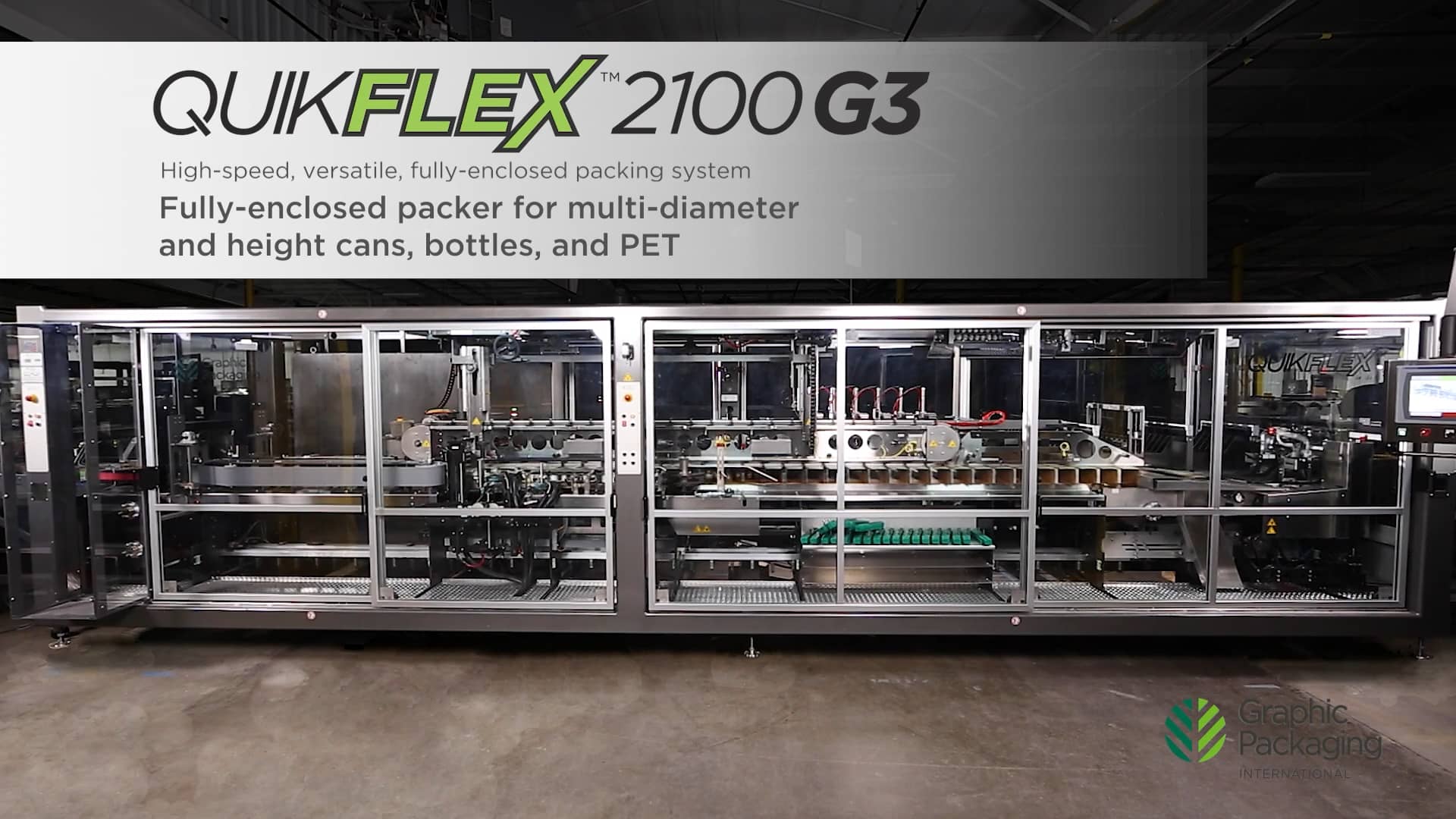 QuikFlex™ 2100 G3 Fully Enclosed Multipack Machine for Cans and Bottles ...