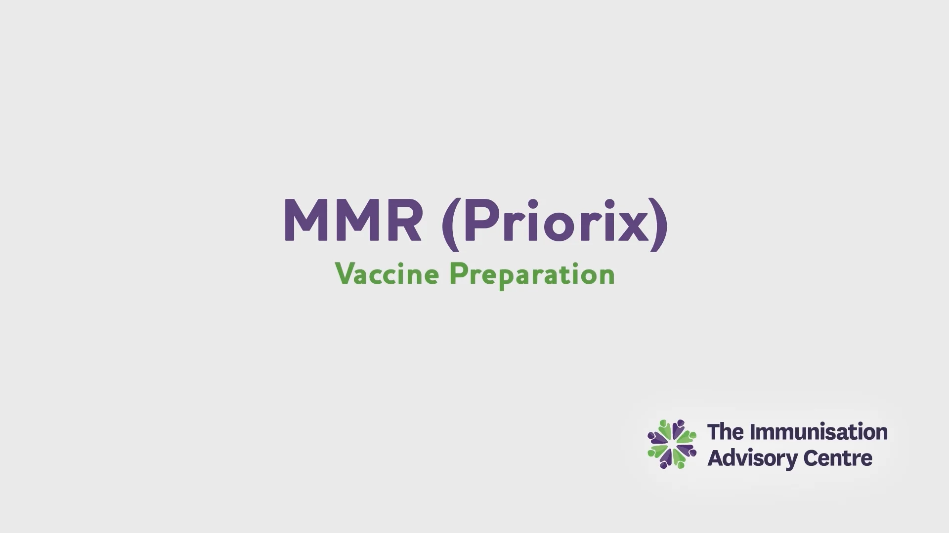 Priorix (MMR) vaccine preparation