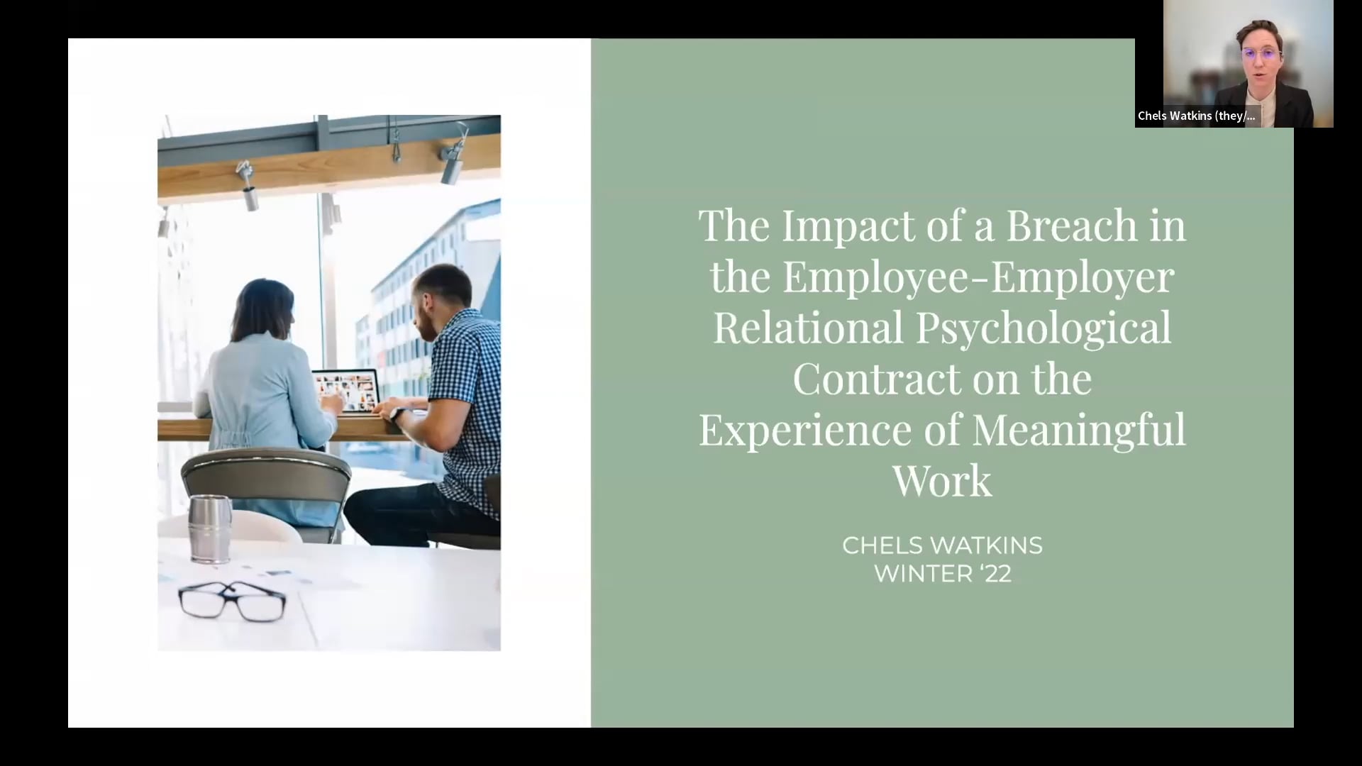 Chels Watkins Master's Thesis Presentation on Vimeo