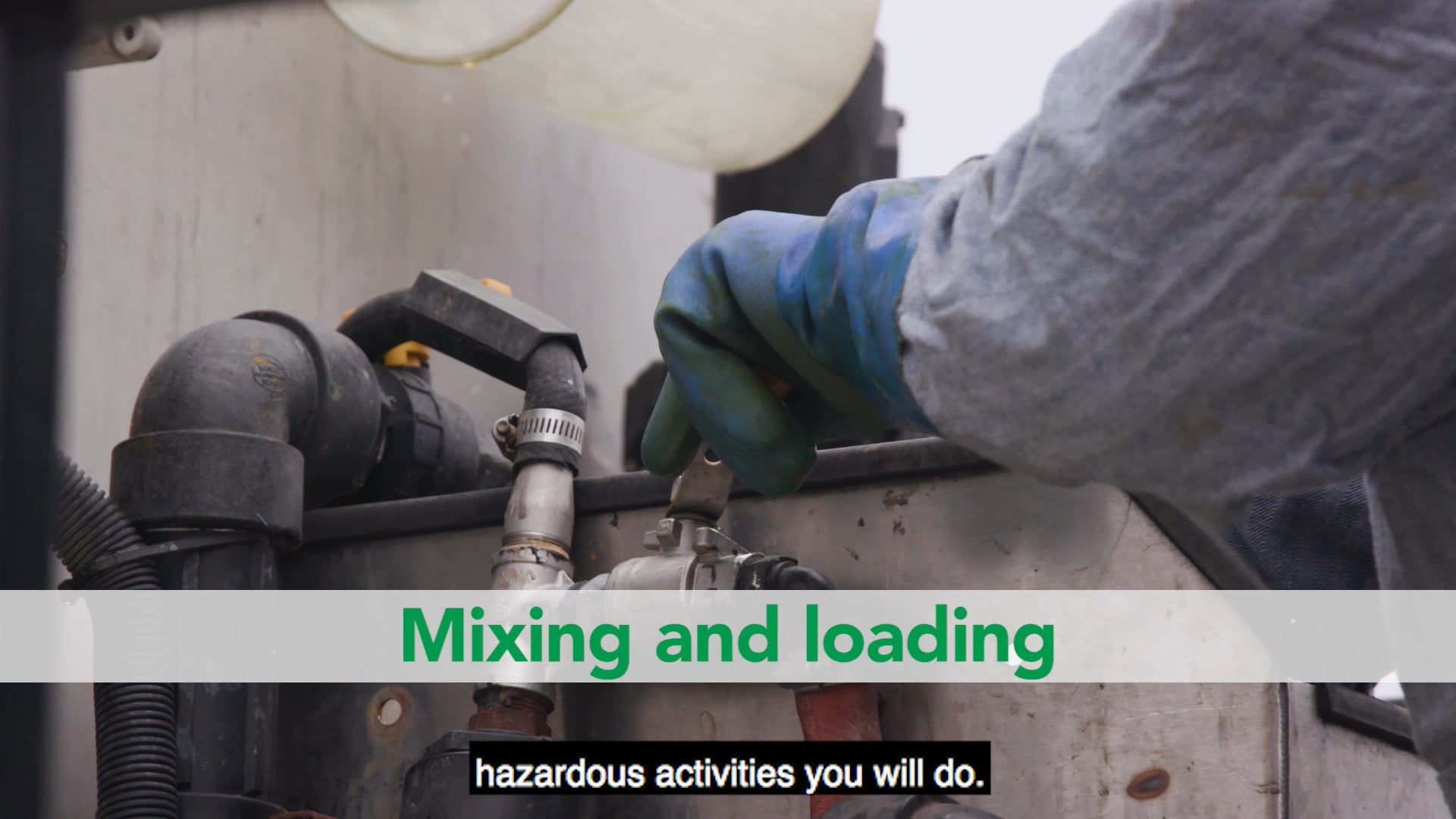 Briefly discusses the hazards of mixing and loading activities (CC) on ...