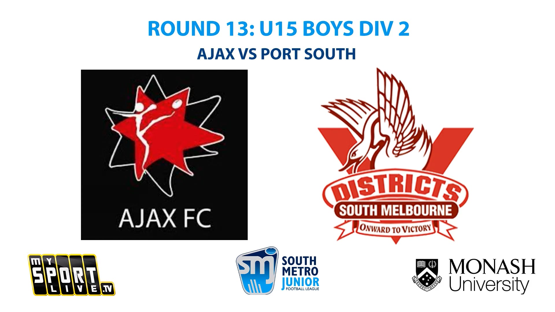 SMJFL R13: U15 Boys Div 2 AJAX vs Port South on Vimeo
