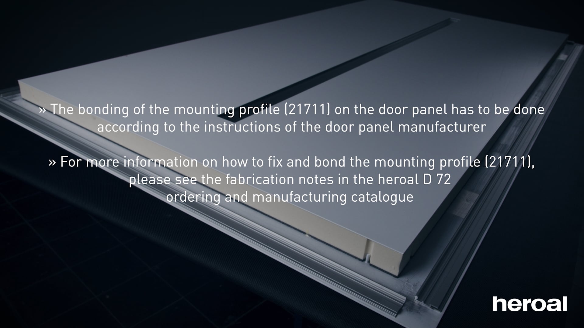 Assembly instruction panel fixing front door system heroal D 72 PF EM ...
