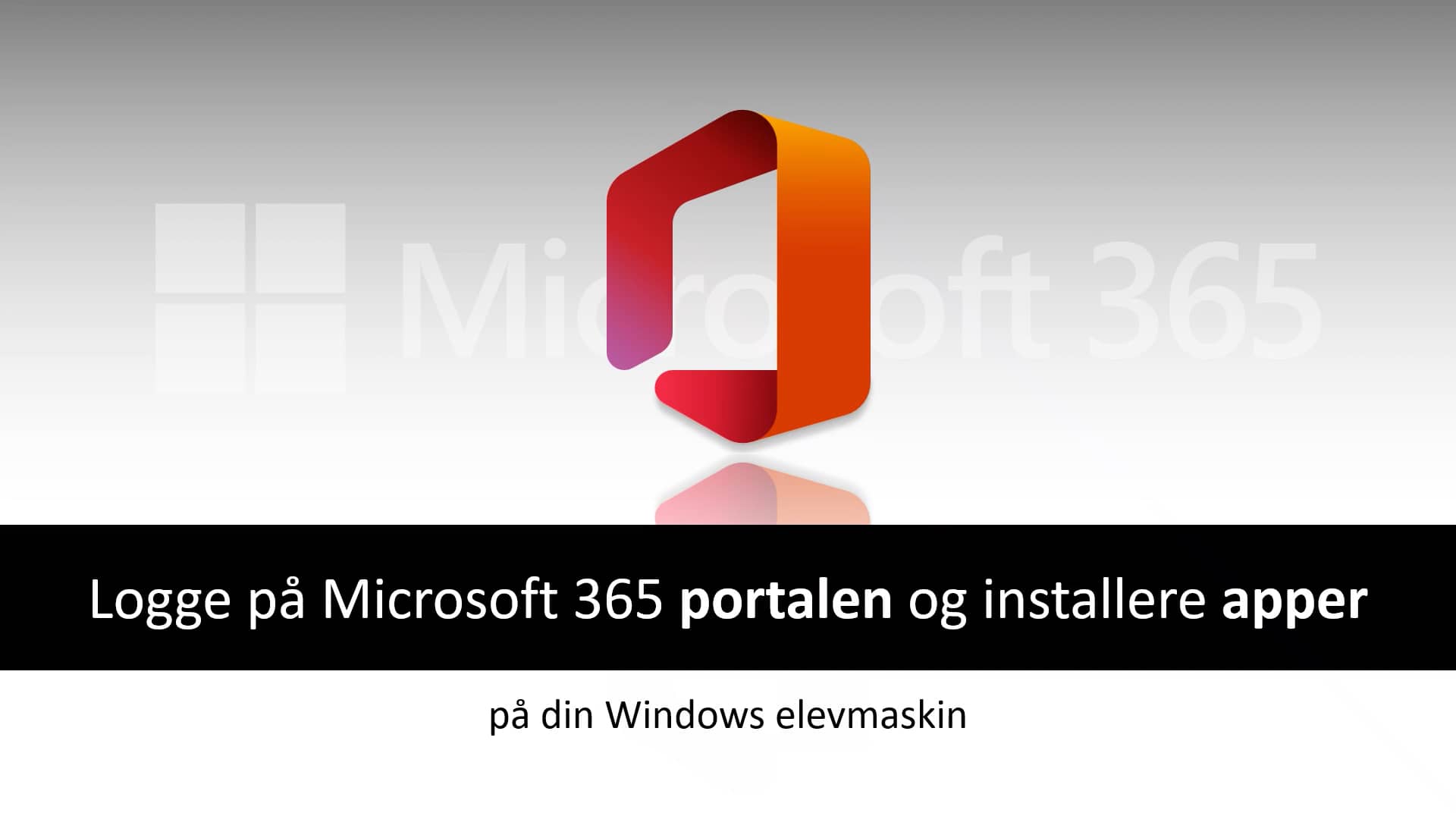 Installere M365 (PC) on Vimeo