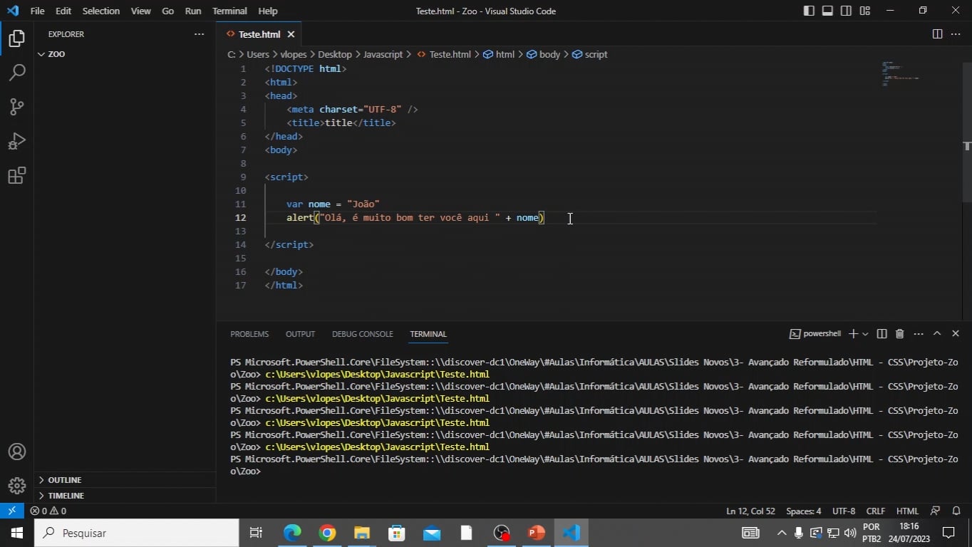 JAVASCRIPT - 03 - Variáveis on Vimeo