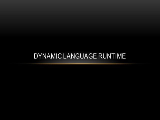 Dynamic Language Runtime with Nicholas Cloud on Vimeo