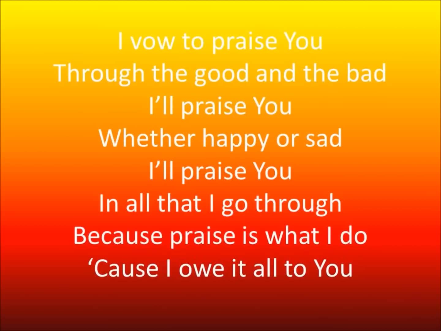 Praise Is What I Do by William Murphy & Shekinah Glory (Lyrics) on Vimeo